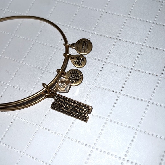 Alex and Ani | Jewelry | Alex And Ani Polar Express Bangle Charm Bracelet Gold | Poshmark